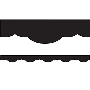 Teacher Created Resources Black Fancy Scallops Border Trim