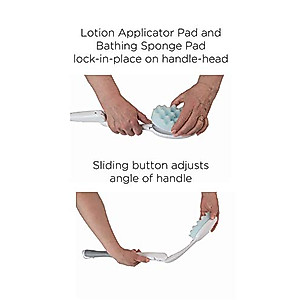 Juvo Products Replacement Bath Sponges for Combination Lotion Applicator and Bathing Wand, 2-Pack, Blue