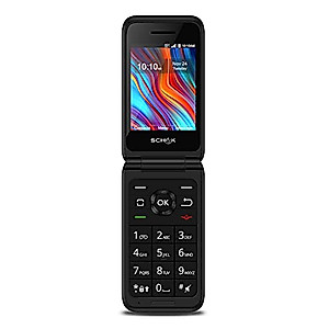 Boost Mobile Prepaid 4G LTE Schok Flip Phone (8GB) - Black - Carrier Locked to