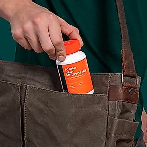 ROMAN Daily Multivitamin for Men | Supports Physical Activity, Brain + Heart Health, and Immune System with 23 Key Nutrients Including Calcium, Magnesium, and Zinc | 30-Day Supply (60 Tablets)