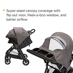 Safety 1st Smooth Ride Travel System Stroller and Car Seat OnBoard 35 LT - Efficient Infant Car Seat Stroller and Infant Car Seat and Stroller Combo, Black Cherry