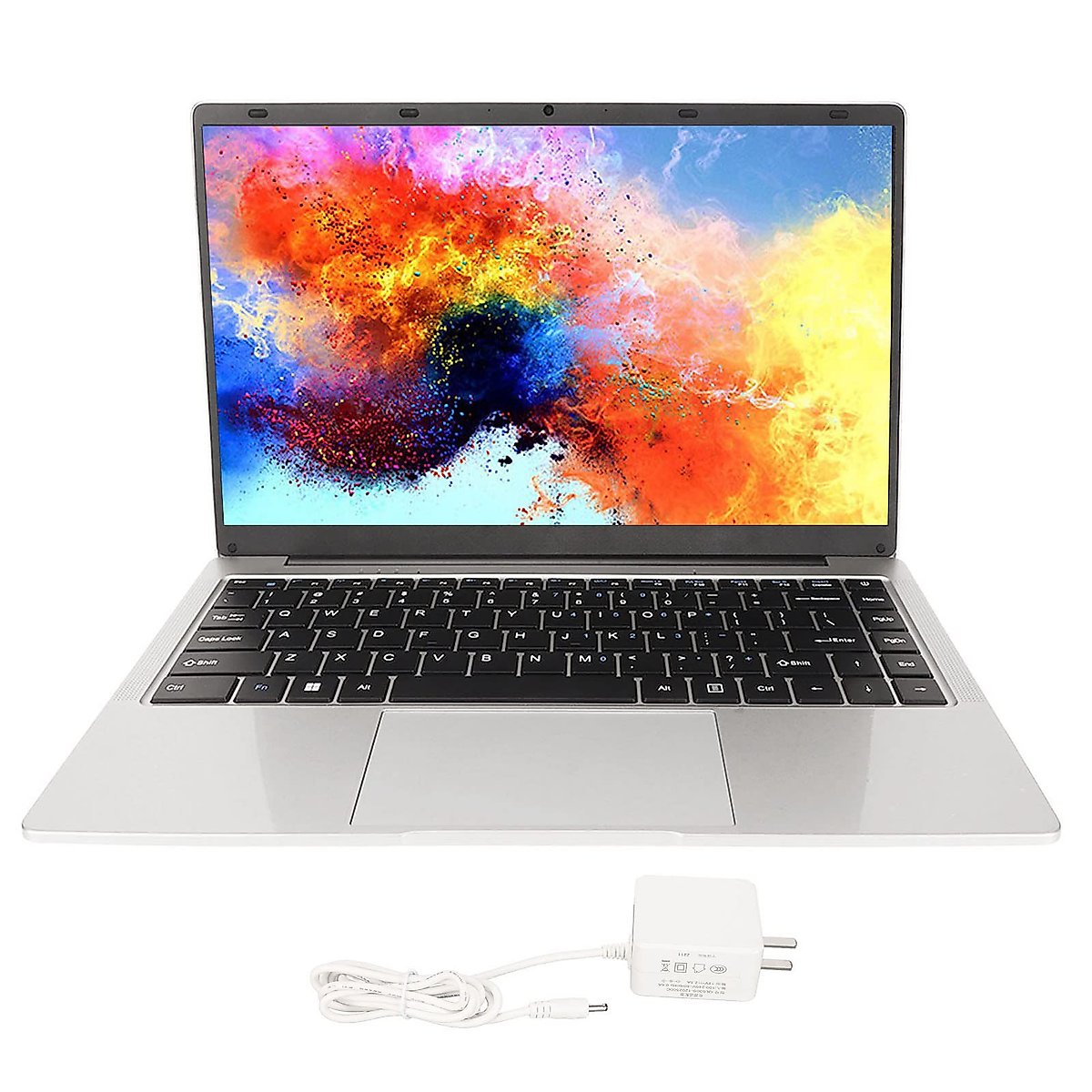 PUSOKEI Ultra Thin Laptop Computer, 14in IPS FHD Display, Celero J4105 Processor, 6GB RAM 128GB SSD, UHD Graphics, Webcam, 2.4G/5G WiFi, Bluetooth, Dual Speaker, Windows 11