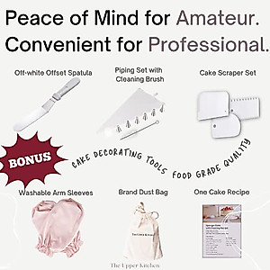 The Upper Kitchen Cake Spinner – Best Cake Spinner Turntable for Decorating, Tall Spinning Cake Stand for Decorating, Rotating Cake Stand, Small Revolving Cake Stand, White Cake Decorating Stand