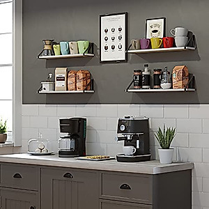 Wallniture Ponza Shelves for Bathroom Over Toilet Storage, 24" White Floating Shelves for Wall, Wall Bookshelves Living Room Bedroom Decor Set of 4