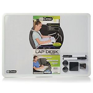 Fun Express EZDesk Magnetic Dry Erase Lap Desk with Graph Ruling, Tablet Dock and Accessories