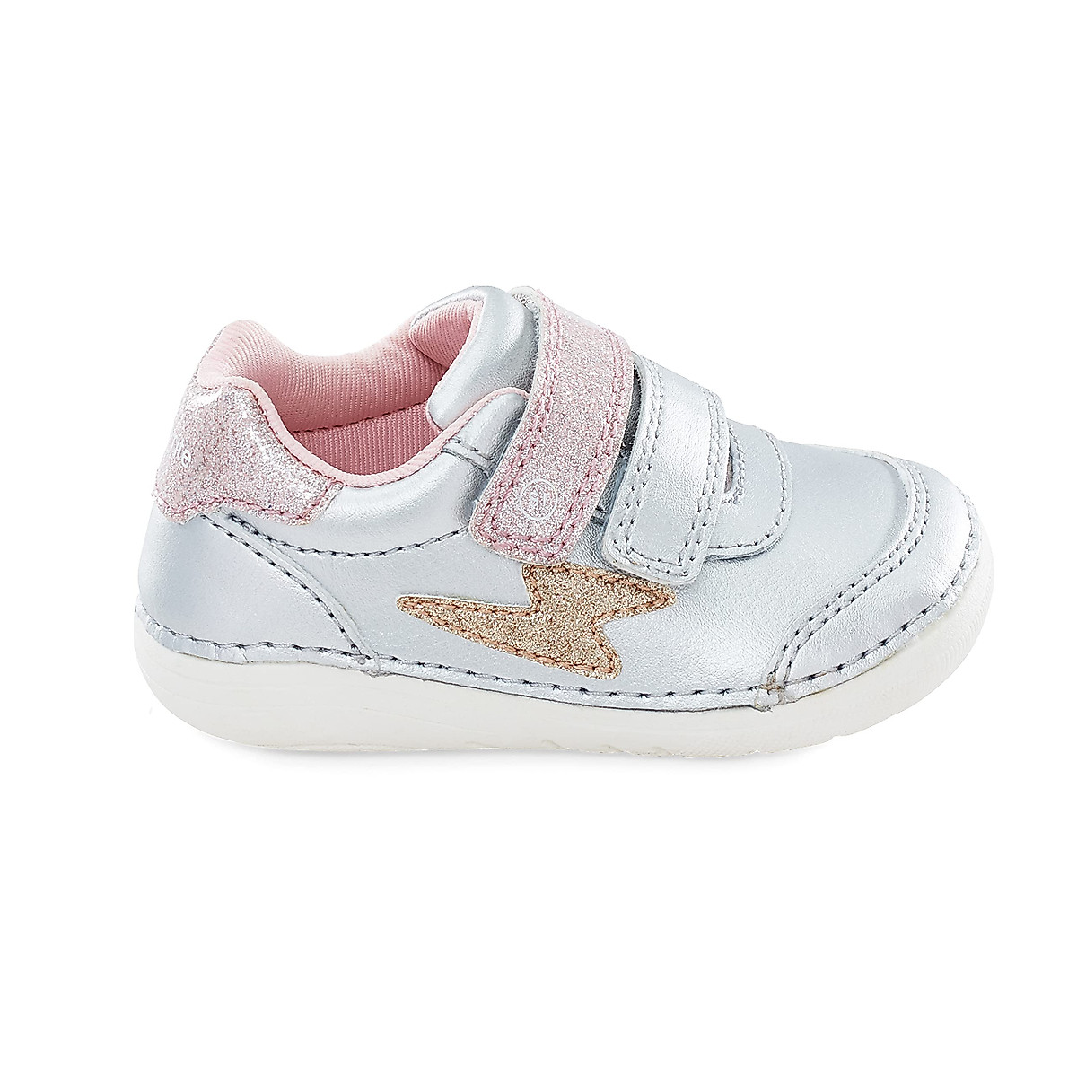 Stride Rite Baby Soft Motion Kennedy Sneaker, Silver Multi, 3.5 US Unisex Infant
