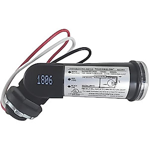 Outdoor Conduit Lighting Control with Photocell and Swivel Mount (Hardwired, Black), Photocell Light Sensor for Outdoor Lighting, Defiant Outdoor Timer, EZ-349A