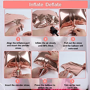 Rose Gold Birthday Decorations for Women - Quesen Birthday Party Supplies with Happy Birthday Banner, Queen Sash, Crown, Cake Topper & Balloons, Pink Birthday Party Decor Favors for Women Girls Kids