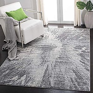 SAFAVIEH Tulum Collection 6' x 9' Ivory/Grey TUL228A Modern Abstract Non-Shedding Living Room Bedroom Dining Home Office Area Rug