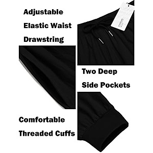 COOFANDY Men Linen Baggy Harem Pant Hippie Pants Yoga Casual Drop Crotch Trouser Black