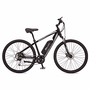 Schwinn Voyageur Electric Bike, Hub-Drive, Large Step-Over Frame, Black