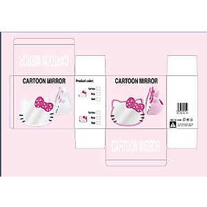 VNSPORT Desk Mirror, Kitty Cat Shape-Kawaii &Vanity Makeup Mirror for You in Bathroom or Bedroom- Pink, Birthday Gift for Hello, Kitty Fans