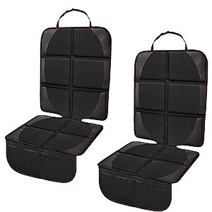 Car Seat Protector For Baby Infant Carseats - Automotive Backseat Protector Mat to use Under Child Car Seat Bases as Leather Upholstery Seats Covers or Back Carseat Protectors - Interior Accessories
