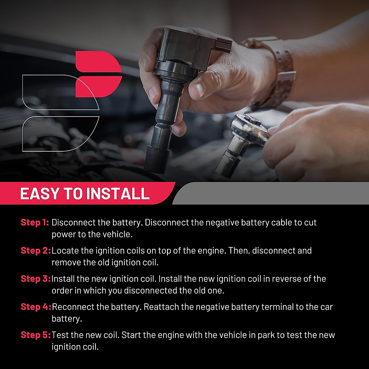 BDFHYK Ignition Coil Pack Set of 6 Compatible with 2003-2007 Nissan 350Z & Infiniti FX35, G35, M35, Infiniti G35 Coupe 2006, Coil for V6 3.5L Replace UF401,C1439,6734025, 22448AL615,22448AL61C