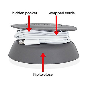 Budley - Tangle-Free Earphone/Earbud Case, Compact Storage System, Silicone (Gray/Royal Blue/Black, Set of 3)