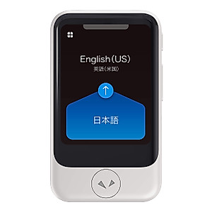 Pocketalk Model S Real Time Two-Way 82 Language Voice Translator with 2 Year Built-in Data and Text-to-Translate Camera & HIPAA Compliant/White