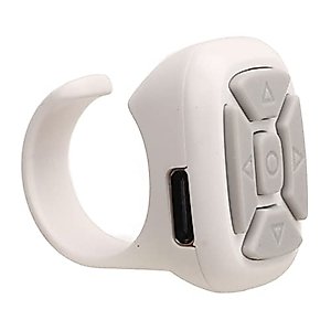 Remote App Paging, Long Battery Life Remote Control Scroll Convenient USB Rechargeable Battery 72 Hours Continuous Operation 5.3 for Mobile (White)