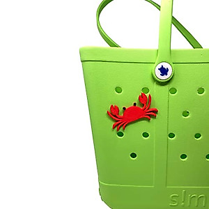 FRESHe BOGLETS - Simply Southern BEACH Charm Accessories - Decorative Charms perfect for your Tote Bag. - Multiple Charms (Crab Charm)