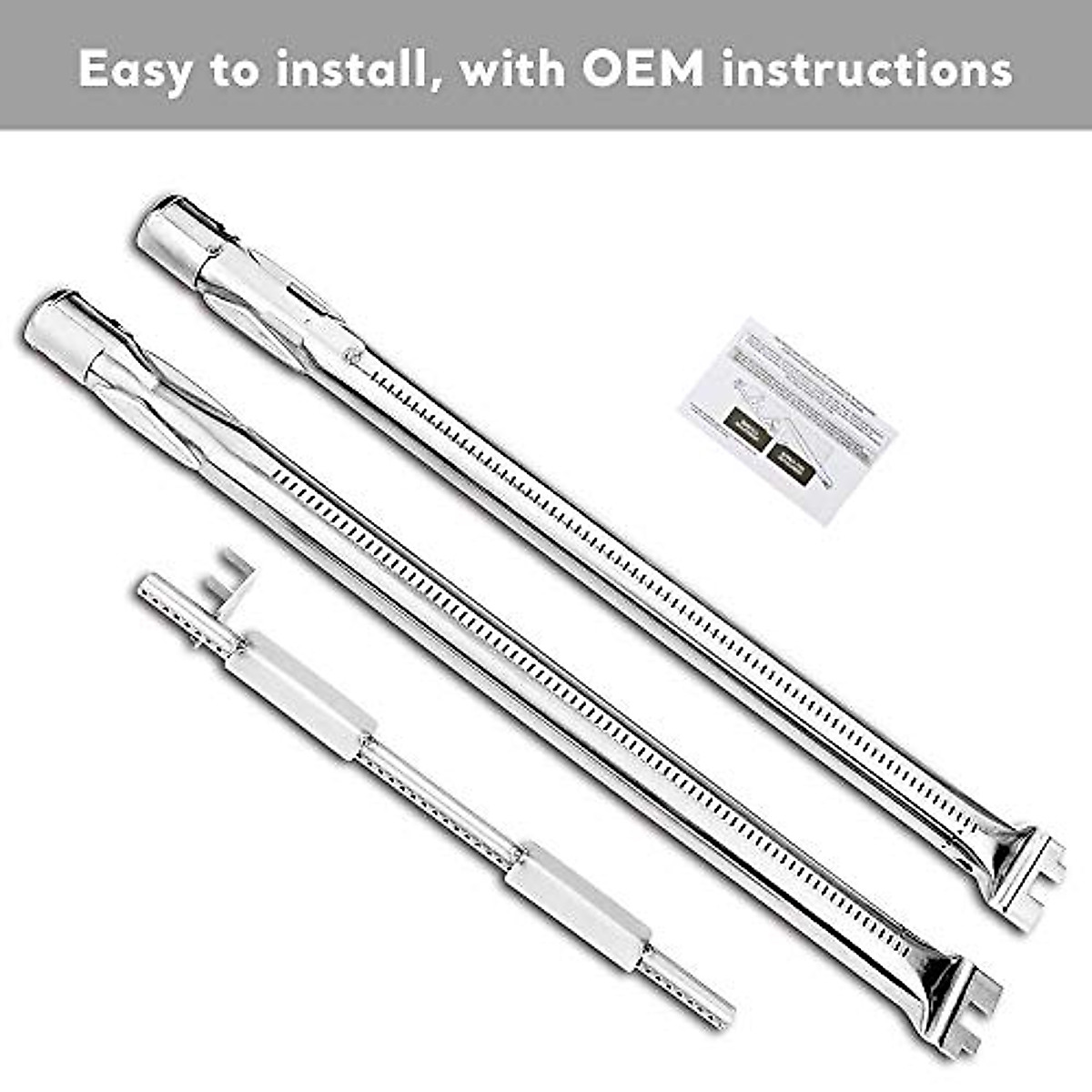 Uniflasy Grill Parts Kit Replacement for Weber Spirit 200 Series, Grill Burner Tubes, Grill Igniter for Spirit E-210, E-220, Spirit S-210, S-220 with Front Controls, 69785, 7642