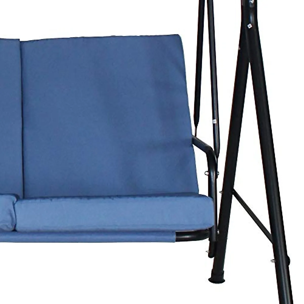 Homebeyond 3 Seater Outdoor Patio Swing | Rust and Fade Resistant Steel Frame with Adjustable Tilt Canopy | Perfect for Garden Backyard or Poolside - SW-3B