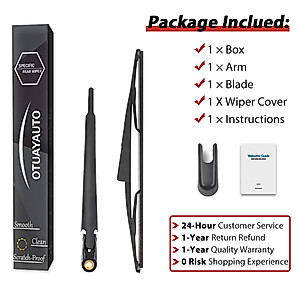 OTUAYAUTO Upgraded Replacement for Ford Expedition Lincoln Navigator 2009-2016 Rear Windshield Wiper Arm Blade Set - Replacement OEM 9L1Z17526A