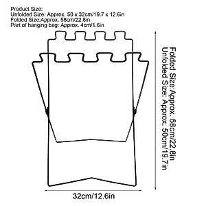 Trash Bag Holder BBQ Picnic Portable Trash Bag Rack Garbage Bag Holder Frame Environmental Protection Iron Wire Folding Shelf