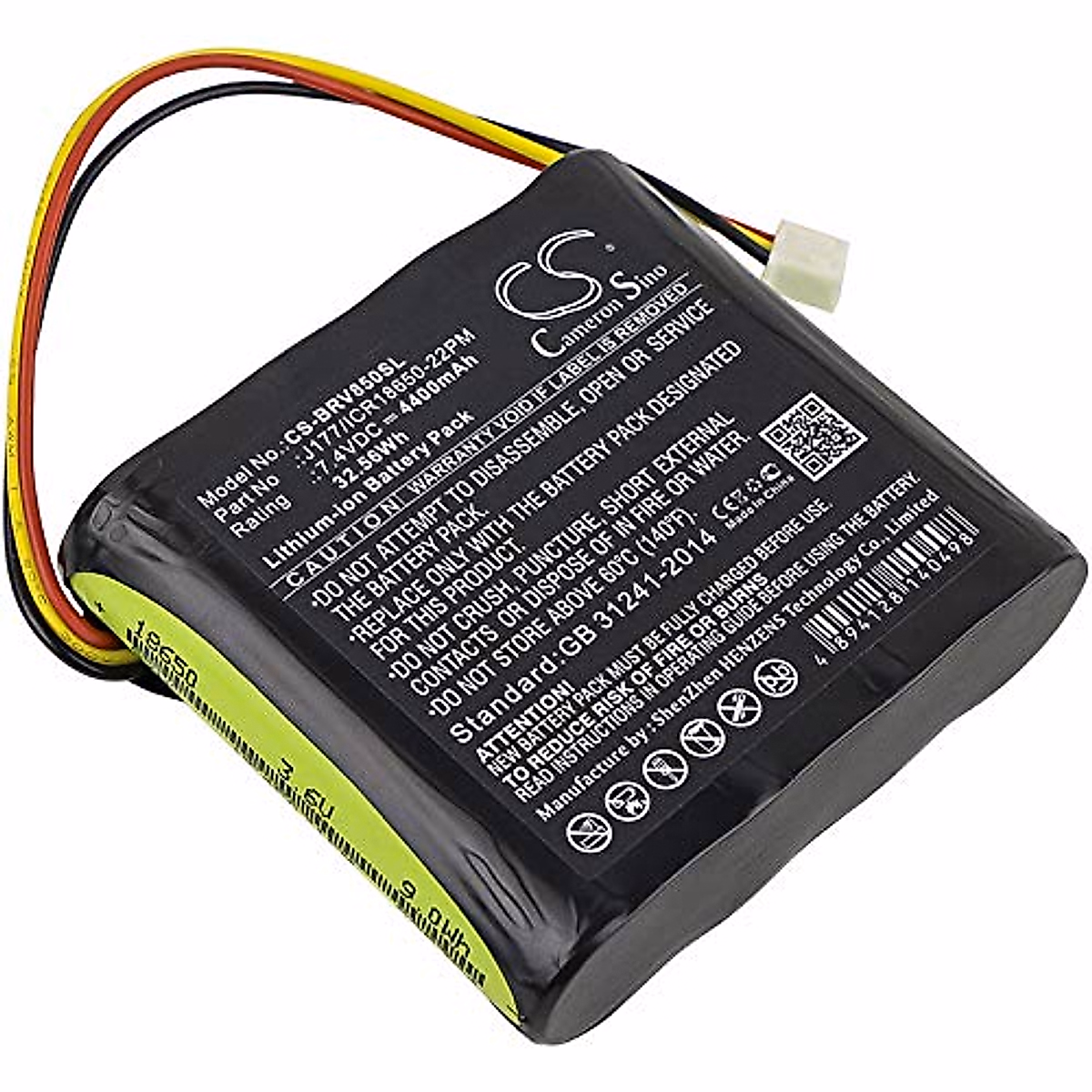 XPS Replacement Battery for Braven 850, BRV-HD Part NO AE18650CM1-22-2P2S, J177/ICR18650-22PM
