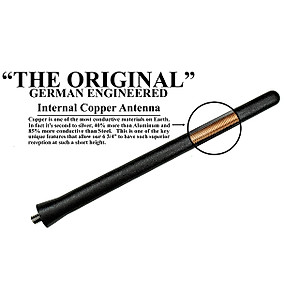 AntennaMastsRus - The Original 6 3/4 Inch is Compatible with Kia Soul (2010-2019) - Car Wash Proof Short Rubber Antenna - Internal Copper Coil - Premium Reception - German Engineered