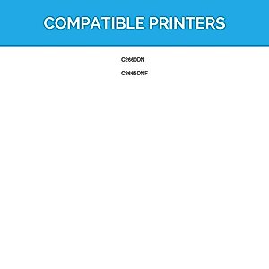 LD © Dell Compatible 488NH (TW3NN) Cyan High Yield Toner Cartridge Includes: 1 593-BBBT Cyan for use in Dell Color Laser C2660dn, and C2665dnf Printers