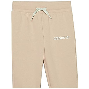 adidas Originals unisex baby Colorblock Full Zip Hoodie Set Tracksuit, Magic Beige/Linen Green/Wonder White/Almost Pink, 2T US