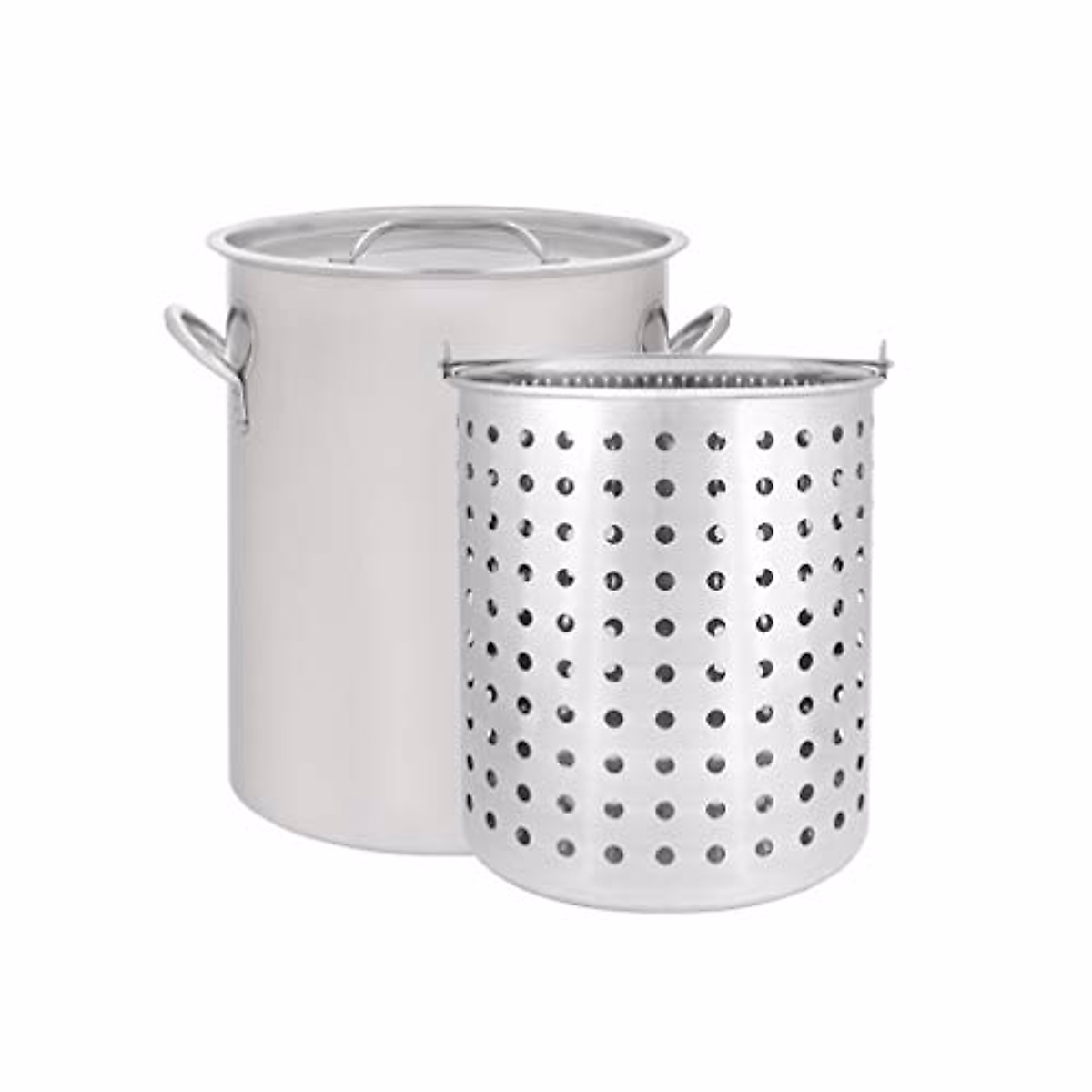 CONCORD 42 QT Stainless Steel Stock Pot w/Basket. Heavy Kettle. Cookware for Boiling (42)