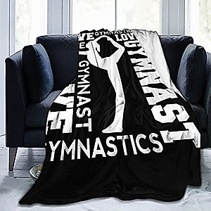 Love Gymnastics Gymnast Throw Blanket Warm Ultra-Soft Micro Fleece Blanket for Bed Couch Living Room Decoration