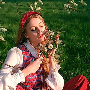 ACO-UINT Headbands for Women, 12 Pack Non-Slip Knotted Headbands with Soft Fabric, Wide Headbands for Summer Hair Accessories for Women Girls