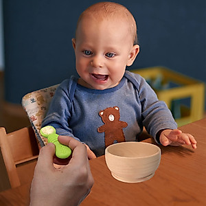 Baby Spoons Self Feeding for 6+ Month Boys Girls, 4 Pack Silicone First Stage Training Spoons for Infants and Toddlers, Chewable Led Weaning Untensils, Dishwasher Safe Boil-proof