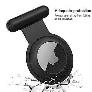 MLQYC Airtag Holder for Kids, 4 Pack Silicone AirTag Case with Invisible Pin, Hidden Apple Air tag GPS Tracker Protective Cover for Clothing Backpack Luggage(Black,Gray,Pink,Navy)