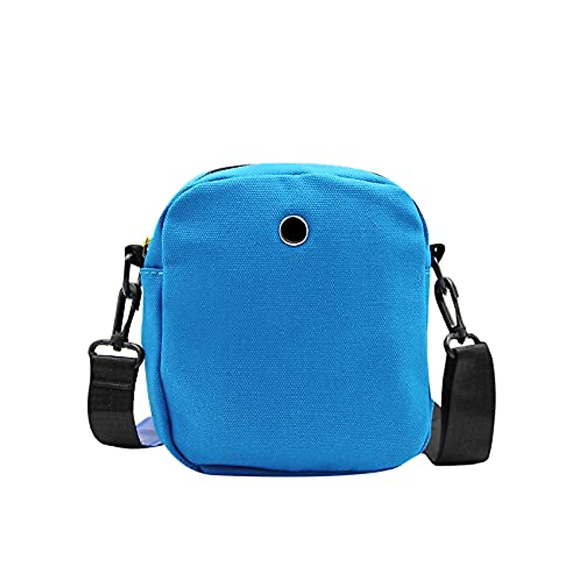 MOSSTYUS Canvas Cartoon Dinosaur Shoulder Messenger Bag Crossbody Purse Travel handbags Cosplay Bag, blue