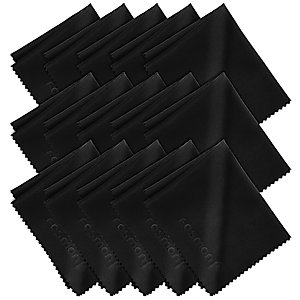 Fosmon Microfiber Cleaning Cloths (15 Pack), 6 x 7 inch Dust Rag Towels for Eyeglasses, LCD Screen, Digital Video Camera Lens, Laptop, HDTV, PC, Monitor Screen, Smartphones, Tablet, and More
