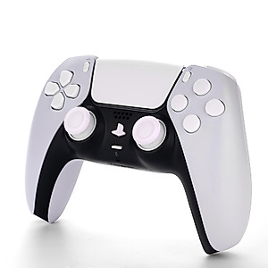 Z&Hveez Replacement Buttons Kit for PS5 Controller, D-pad & Action Buttons & L1 R1 L2 R2 Triggers & Faceplate Cover, Full Set Buttons with Repair Tools For DualSense Controller (White)