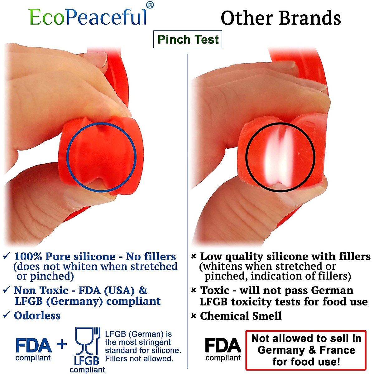 UPGRADED - Silicone Accessories For Instant Pot 5 & 6 Quart: Silicone Lid, 3 Silicone Sealing Rings, Silicone Egg Bites Mold, Mitts, Steam Diverter - 100% AUTHENTIC SILICONE - BPA-FREE, PVC-FREE