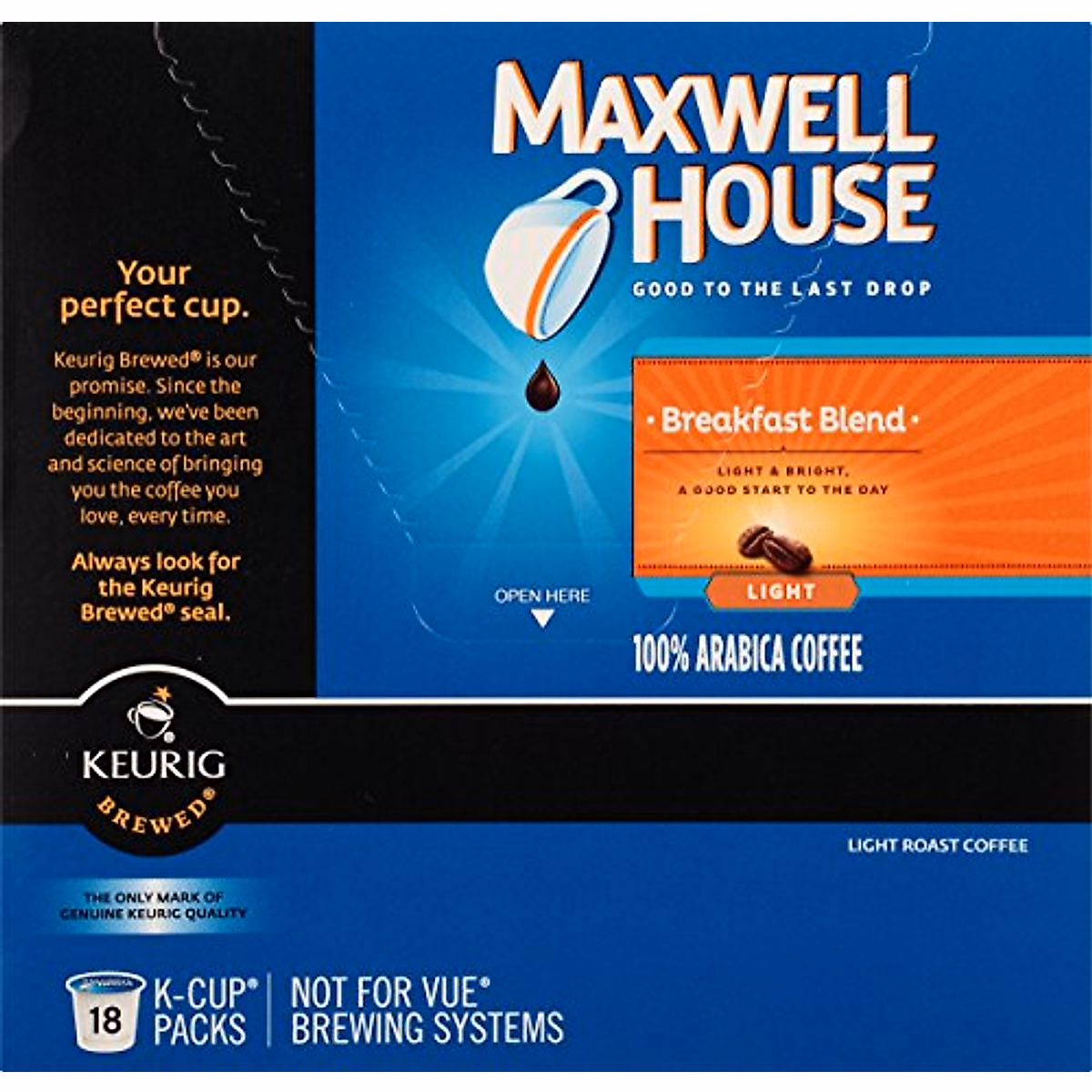 Maxwell House Breakfast Blend K-CUP Pods, 18 (Pack of 6)