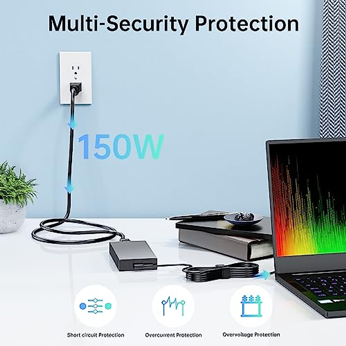 150W 20V Charger for Asus TUF Gaming A15-FA506 A17-FA706 FX505GT FX705GT, 150W ASUS ROG Strix GL531GT G531GT G512LI, ADP-150CH B A18-150P1A