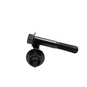 Rison Titanium Bolts Titanium Flanged Hex Head Bolt M10x1.25x25mm 6AL4V Aerospace Grade Ti Bolt Black Titanium Bolt for Motorcycle Car Modification Pack of 5