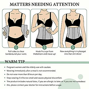 Waist Cinchers,Underbust Latex Sport Girdle,White Waist Trainer For Women,HourglassBody,Corset Belt with Steel Bones Hooks (white, XXX-Large)