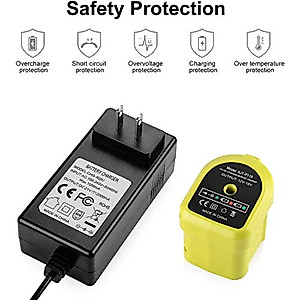 Powilling 2Pack 3.0Ah 18V Ryobi Lithium Replacement Battery for Ryobi 18V Lithium Battery ONE+ P102 P103 P104 P105 P107 18-Volt Cordless Tools Battery Include Charger