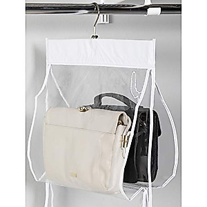 Richards Homewares Hanging Purse Organizer, 8-Compartments, Clear Vinyl