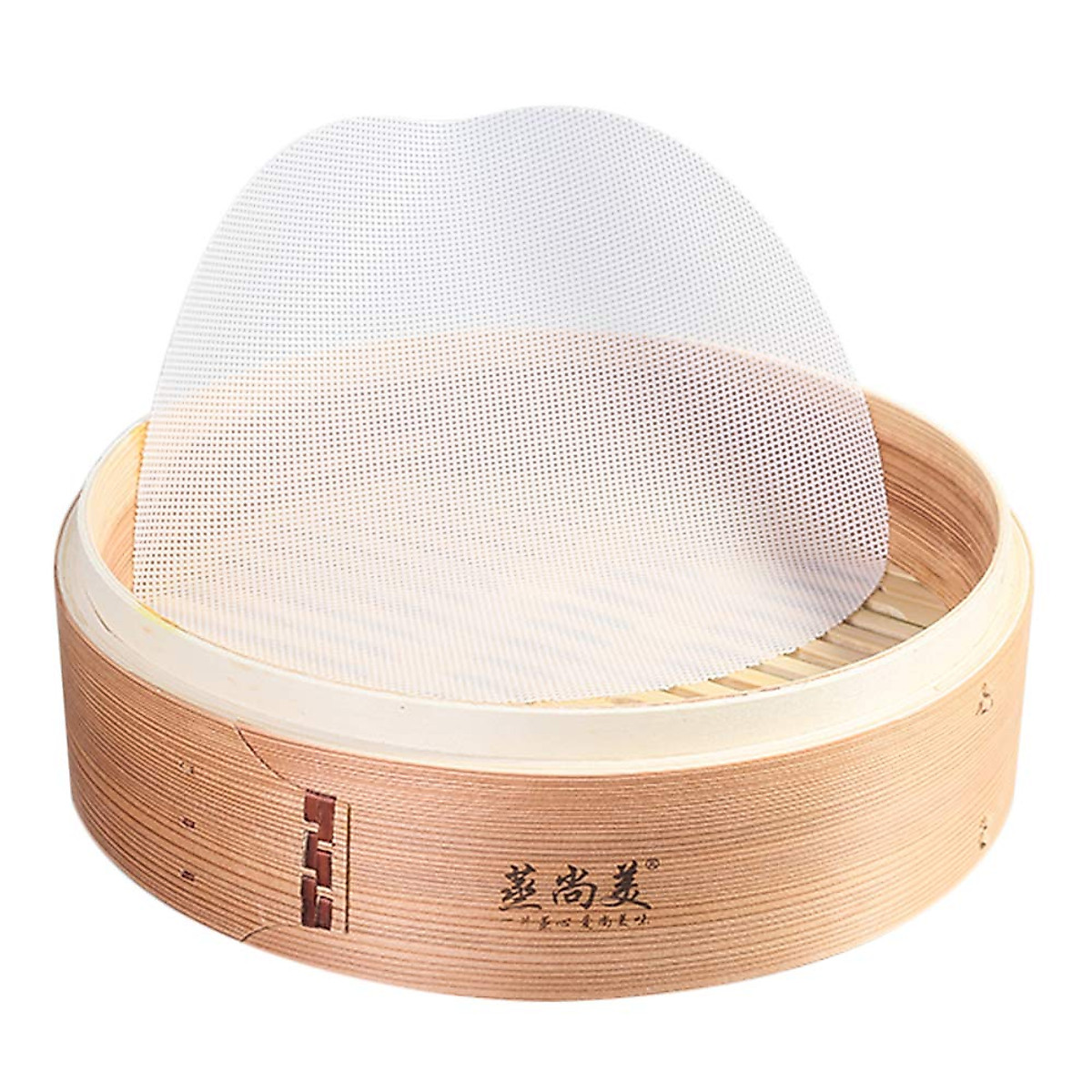 Hcooker 5PCS Silicone Steamer Liners Mesh Non-stick Mat Round Shape Steamed Dumplings Pastry Dim Sum