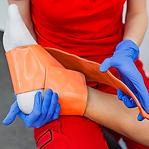 Ever Ready First Aid Padded Universal Aluminum Splint, 4.25” x 24”, Flat Folded, Waterproof - 3 Pack