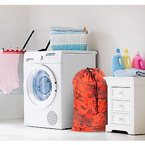 Dungeons & Dragons Ampersand Red Drawstring Laundry Bag - Oversize Durable Storage/Travel Bag for Home or College - Measures 21 x 32 inches (Official Dungeons & Dragons Product)