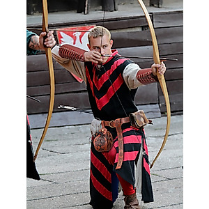 Medieval Faux Leather Set Adults Faux Leather Arm Guards Drawstring Faux Leather Pouch Halloween Dark Magic Cork Potion Bottle Knight Leather Belt Brown