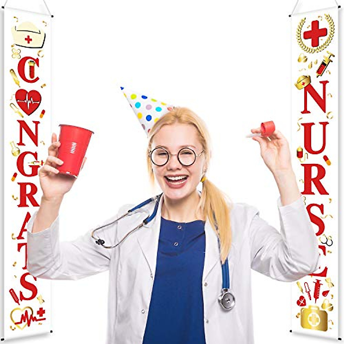 Nurse Graduation Banner Set - Celebrate RN Achievements | Blulu